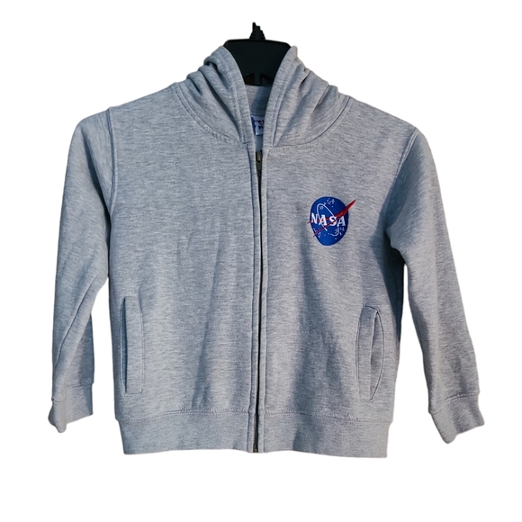 Nasa | Jackets & Coats | Nasa Youth Heather Gray Zip Hoodie Boys S ...